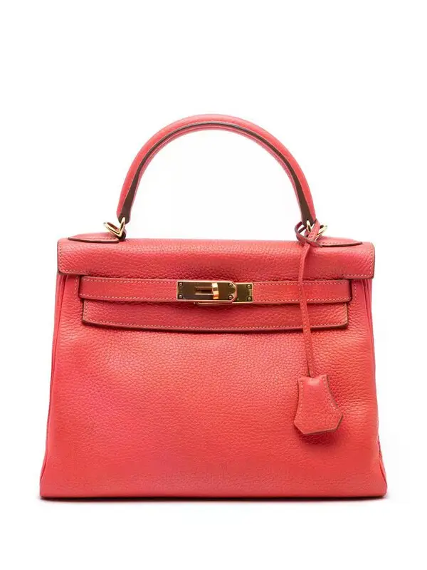 Hermès 2014 Togo Kelly Ii Retourne 28 Satchel - Red