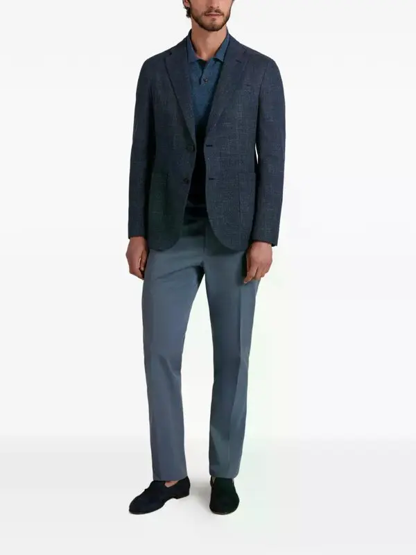 SLOWEAR Mélange-effect Blazer - Blue