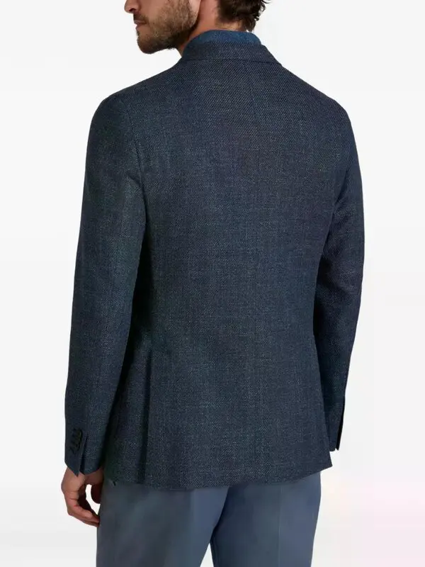 SLOWEAR Mélange-effect Blazer - Blue