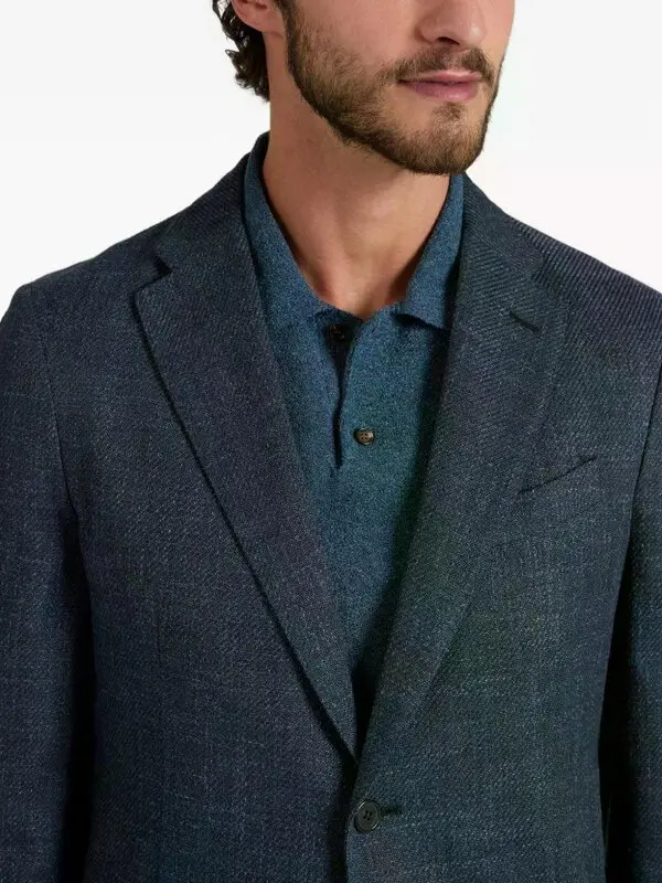 SLOWEAR Mélange-effect Blazer - Blue