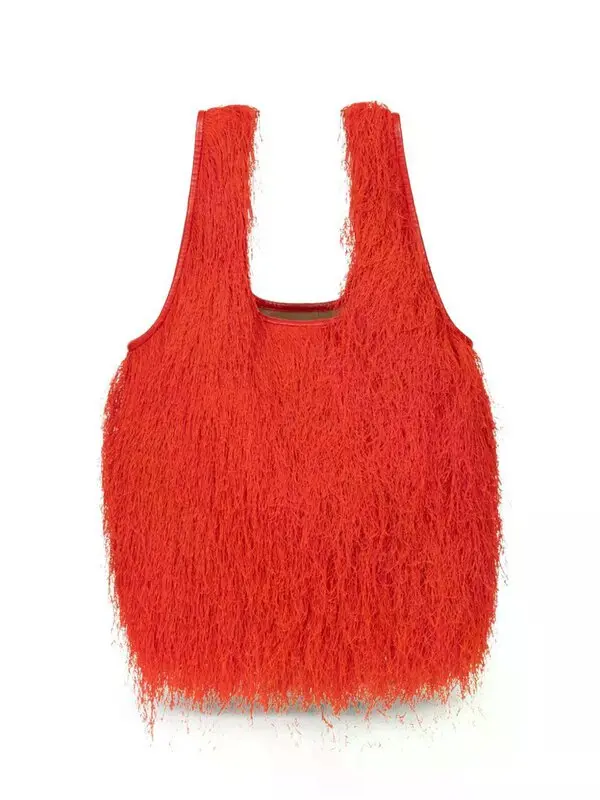 Dries Van Noten Mini Ruffled Tote Bag - Red