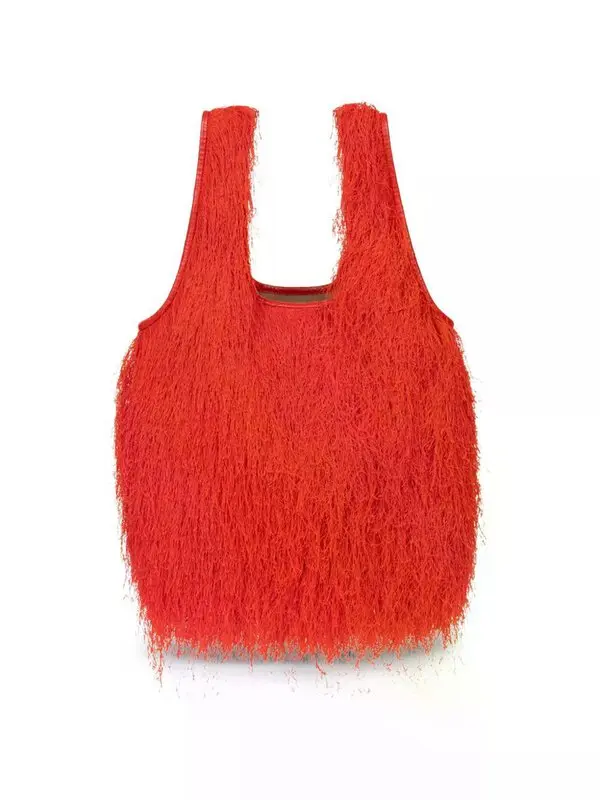 Dries Van Noten Mini Ruffled Tote Bag - Red