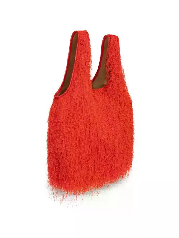 Dries Van Noten Mini Ruffled Tote Bag - Red