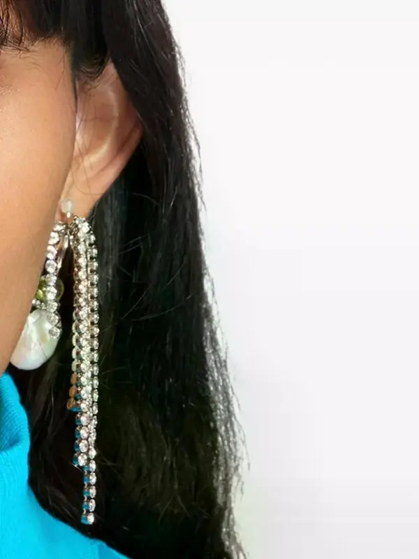 Dries Van Noten Strass-embellished Drop Earrings