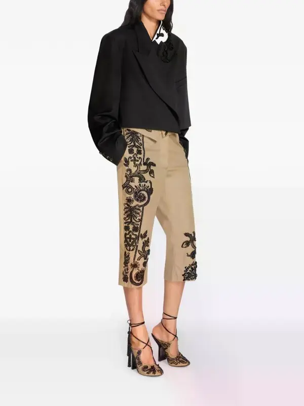 Dries Van Noten Embroidered Cropped Blazer