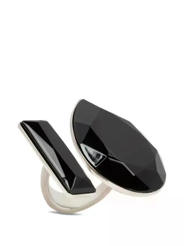 Dries Van Noten Open Gemstone Ring - Silver
