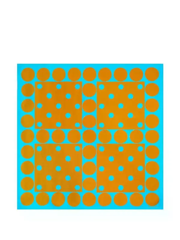 Dries Van Noten Polka-dot Square Scarf - Blue