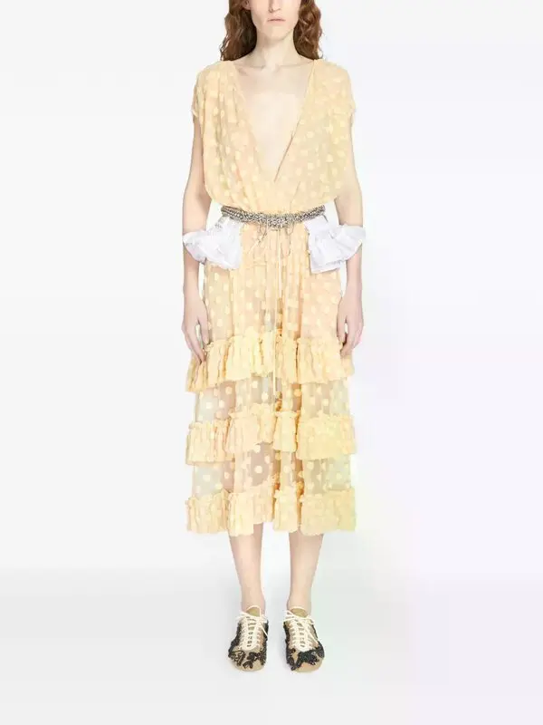 Dries Van Noten Ruffled Mesh Dress