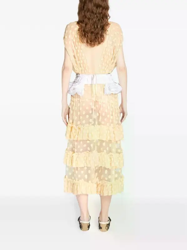 Dries Van Noten Ruffled Mesh Dress