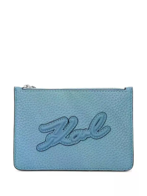 Karl Lagerfeld Zipped Wallet - Blue