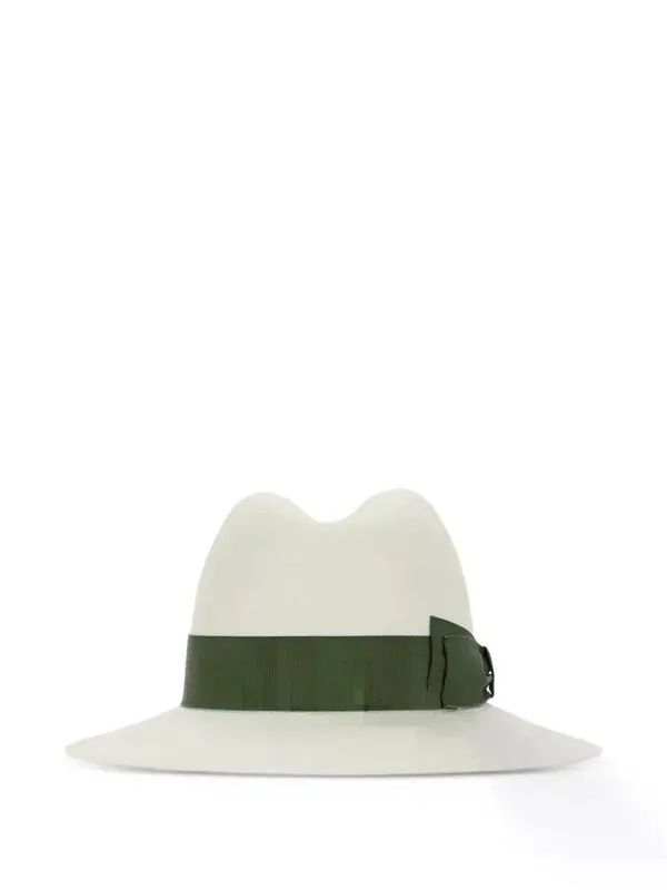 Borsalino Wide Brim Hat With Ribbon Detail