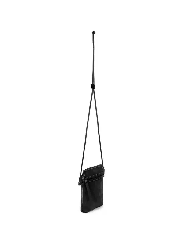 Dries Van Noten Suede Phone Pouch - Black