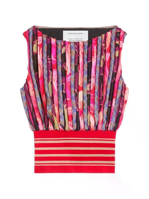 Dries Van Noten Sleeveless Striped Top