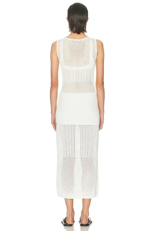 Sportmax Festa Crochet-knit Dress - White