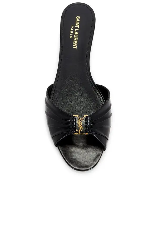 Saint Laurent Babylone Slide Sandal - Nero