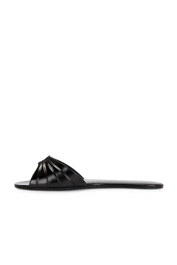 Saint Laurent Babylone Slide Sandal - Nero