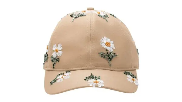 HONOR THE GIFT Flowers Beaded Cap - Taupe
