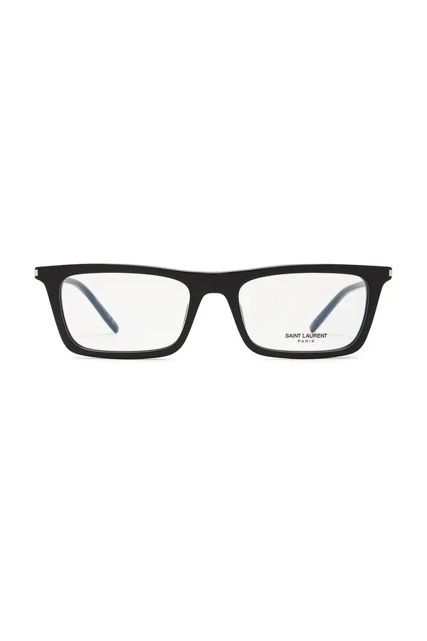 Saint Laurent Betty Thin Rectangular Optical Eyeglasses - Black