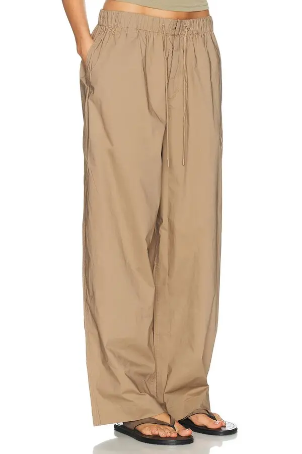 SKIMS Swiss Cotton Sateen Oversized Drawstring Pant - Desert