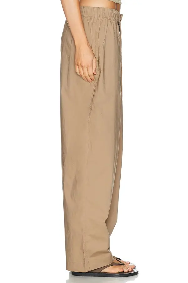 SKIMS Swiss Cotton Sateen Oversized Drawstring Pant - Desert