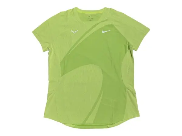 Nike Tennis Rafa Nadal Drifit Adv Match Version Short Sleeve Shirt - Action Green