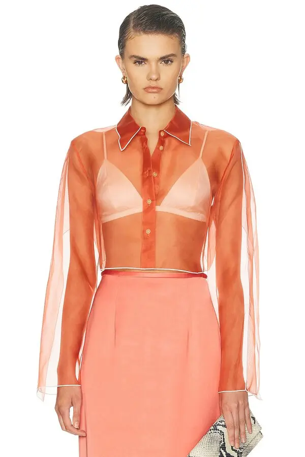 Khaite Fritz Peach Top - Dahlia