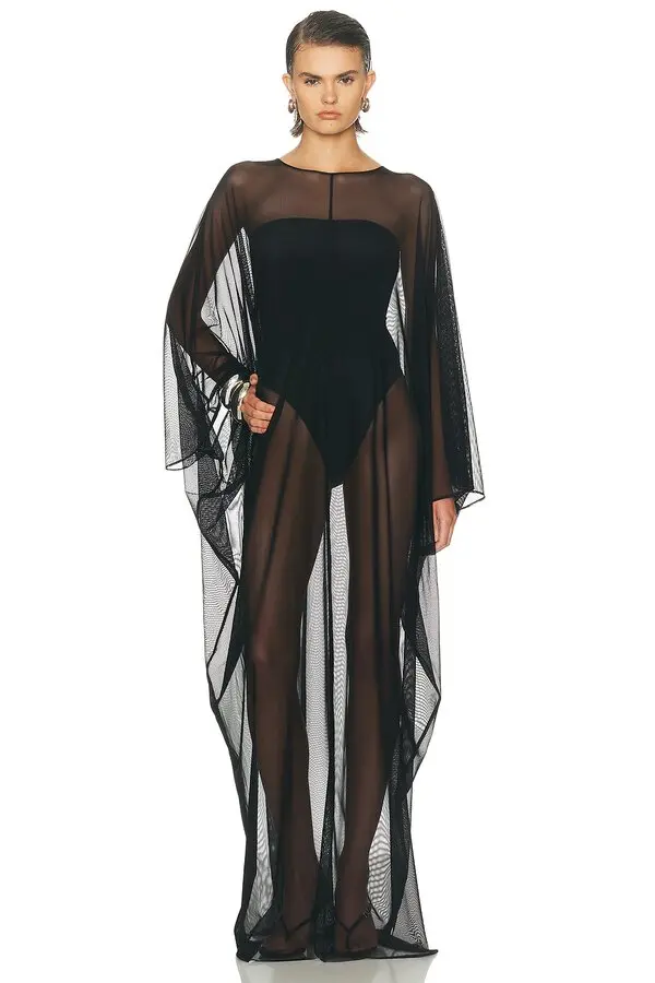 Norma Kamali Caftan Dress - Black