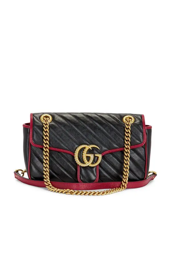 Gucci Gg Marmont Shoulder Bag - Black