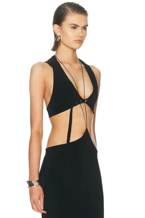 GRACE LING Belted Hood Bralette Top