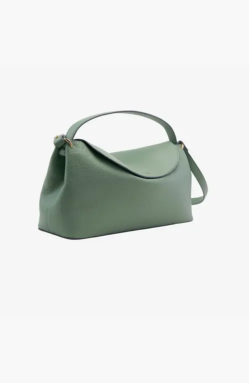 TUSK Ani Satchel In Italian Pebble Grain Leather