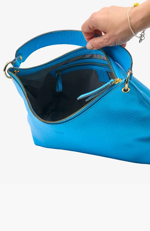 TUSK Ascot Top Zip Hobo Bag - Azure