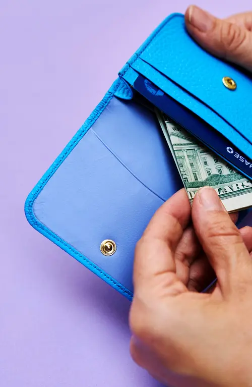 TUSK Ascot Flapover Card Case - Azure