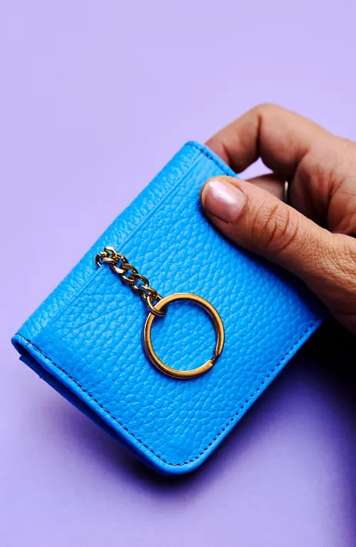 TUSK Ascot Flapover Card Case - Azure