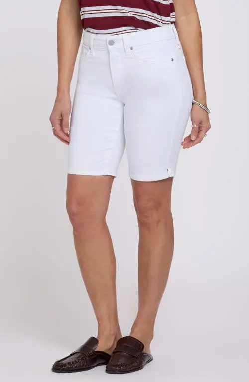 NYDJ Ella High Waist Shorts - Optic White