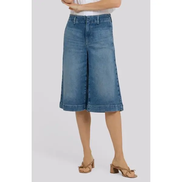 NYDJ Jeanne High-waist Denim Culottes - Breezy Palms