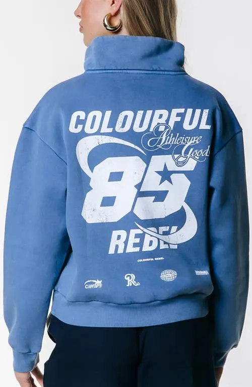 COLOURFUL REBEL Washed Zip Sweat