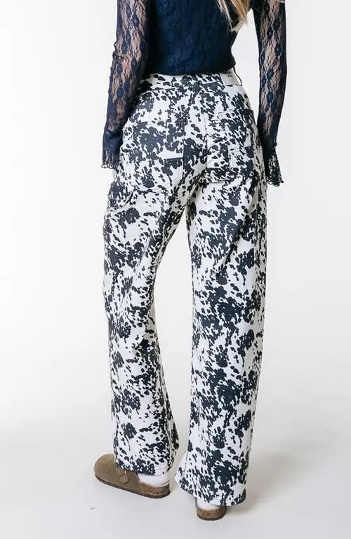 COLOURFUL REBEL Tinsley Cow Denim Worker Pant