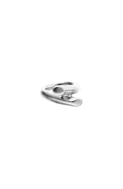 UNODE50 Sterling Plated Sculptural Ring - Silver