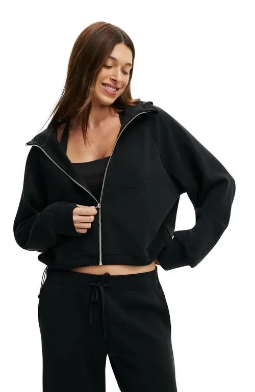 Cotton:on Active Ultimate Soft Hooded Jacket - Black