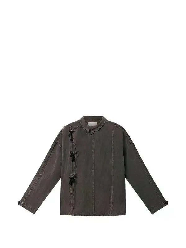 MARANT Sinoe Oversized Lace-up Linen Jacket - Black
