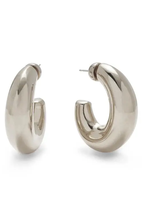 Lady Grey Bubble Hoop Earrings - Silver