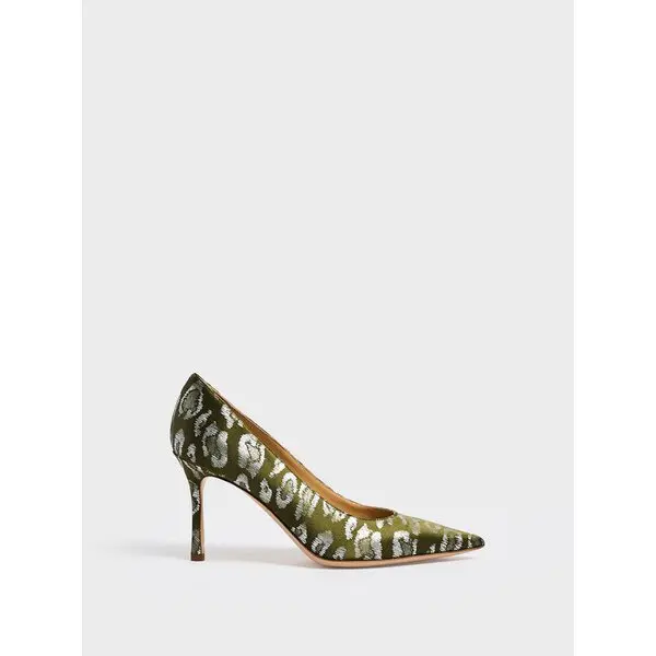 Marion Parke Classic Pump 85 | Silk - Green Leopard