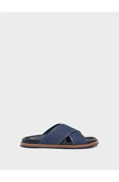 Marion Parke Avery Denim Slides - Navy Denim