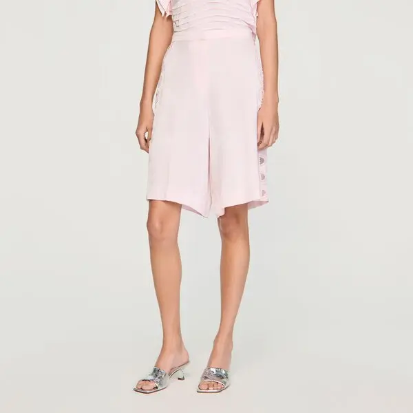 Sandro Floral Jacquard Bermuda Shorts
