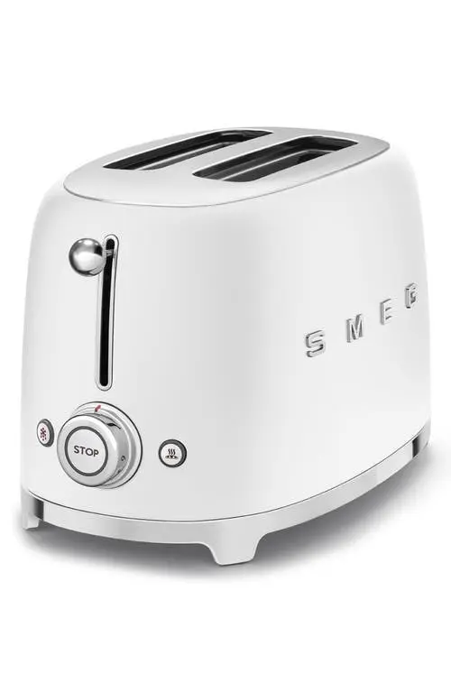 SMEG 50s Retro Style Two-slice Toaster - Matte White
