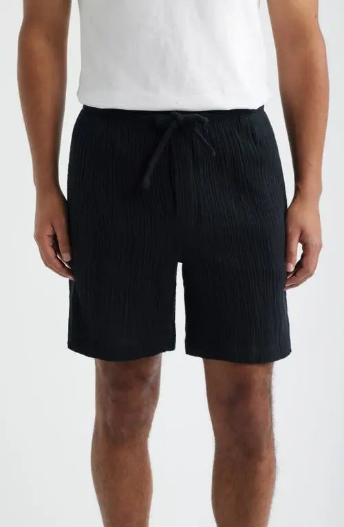 Majestic International Seaside Cotton Crepe Lounge Shorts - Black