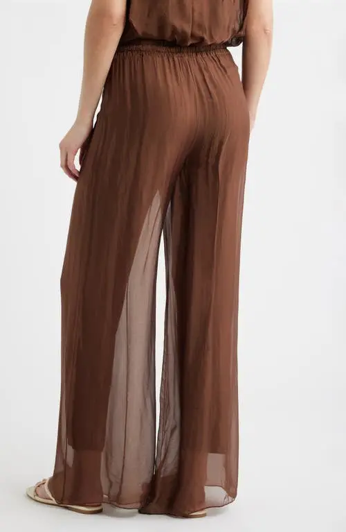 Deluc Strada Wide Leg Drawstring Pants - Chocolate