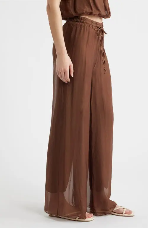 Deluc Strada Wide Leg Drawstring Pants - Chocolate
