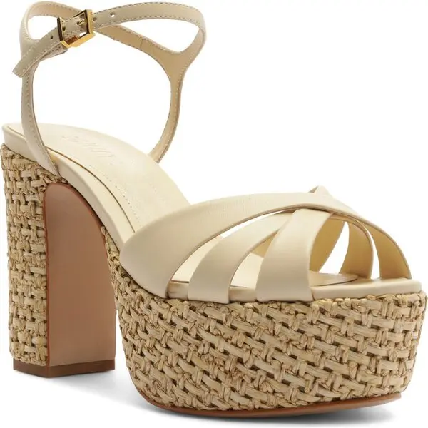 Schutz Keefa Ankle Strap Sandal - Egg Shell