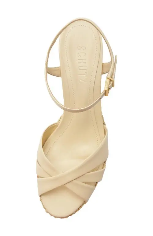 Schutz Keefa Ankle Strap Sandal - Egg Shell